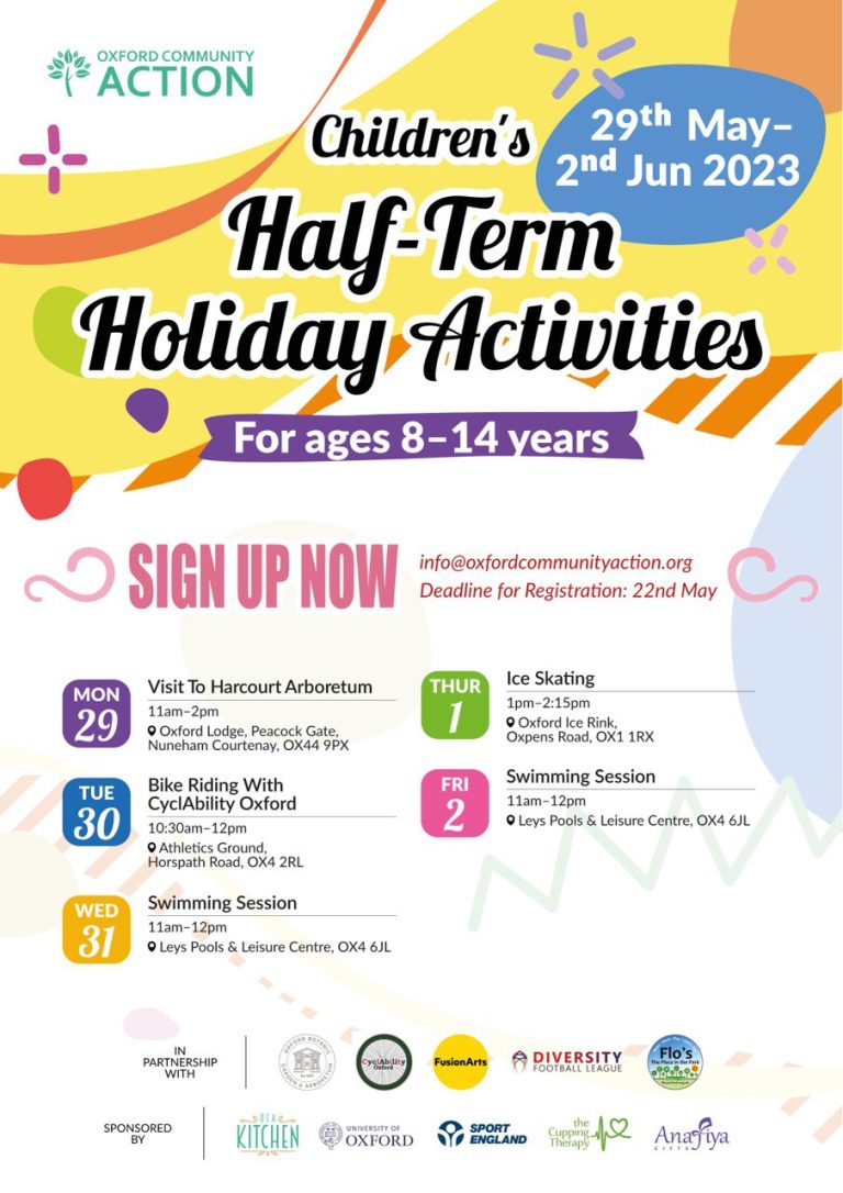 Half-Term Activities May 2023 - Oxford Community Action
