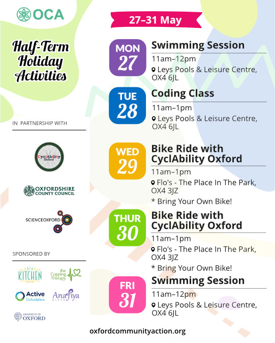 OCA Active - Holiday Activities - Oxford Community Action